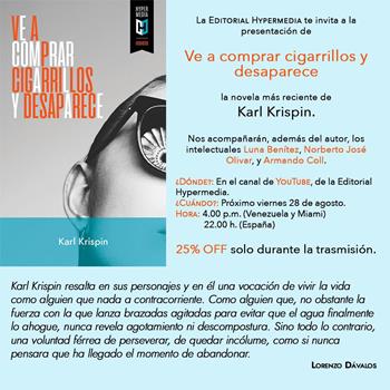 Karl Krispin presenta su libro por YouTube