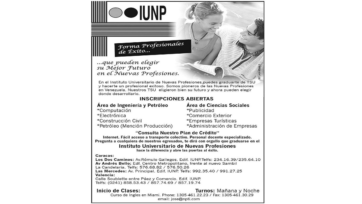 INSCRIPCIONES ABIERTAS IUNP