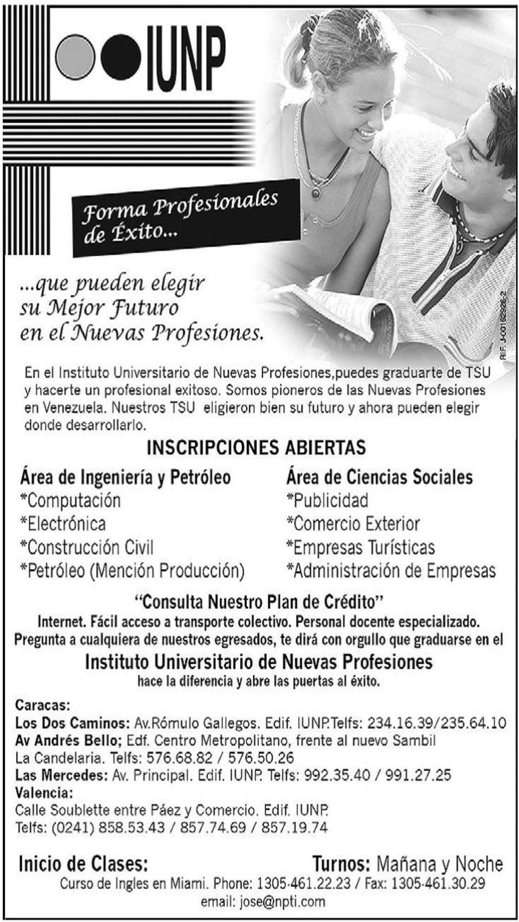 INSCRIPCIONES ABIERTAS IUNP