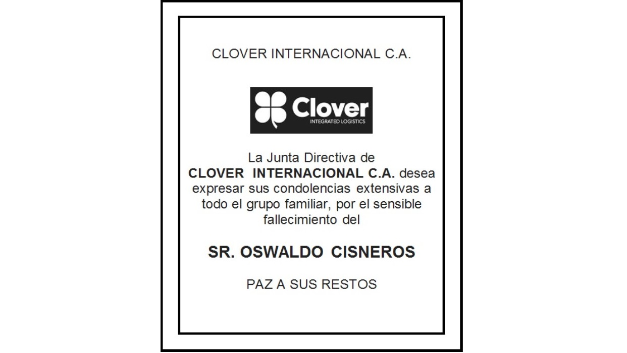 OSWALDO CISNEROS (CLOVER INTERNATIONAL)