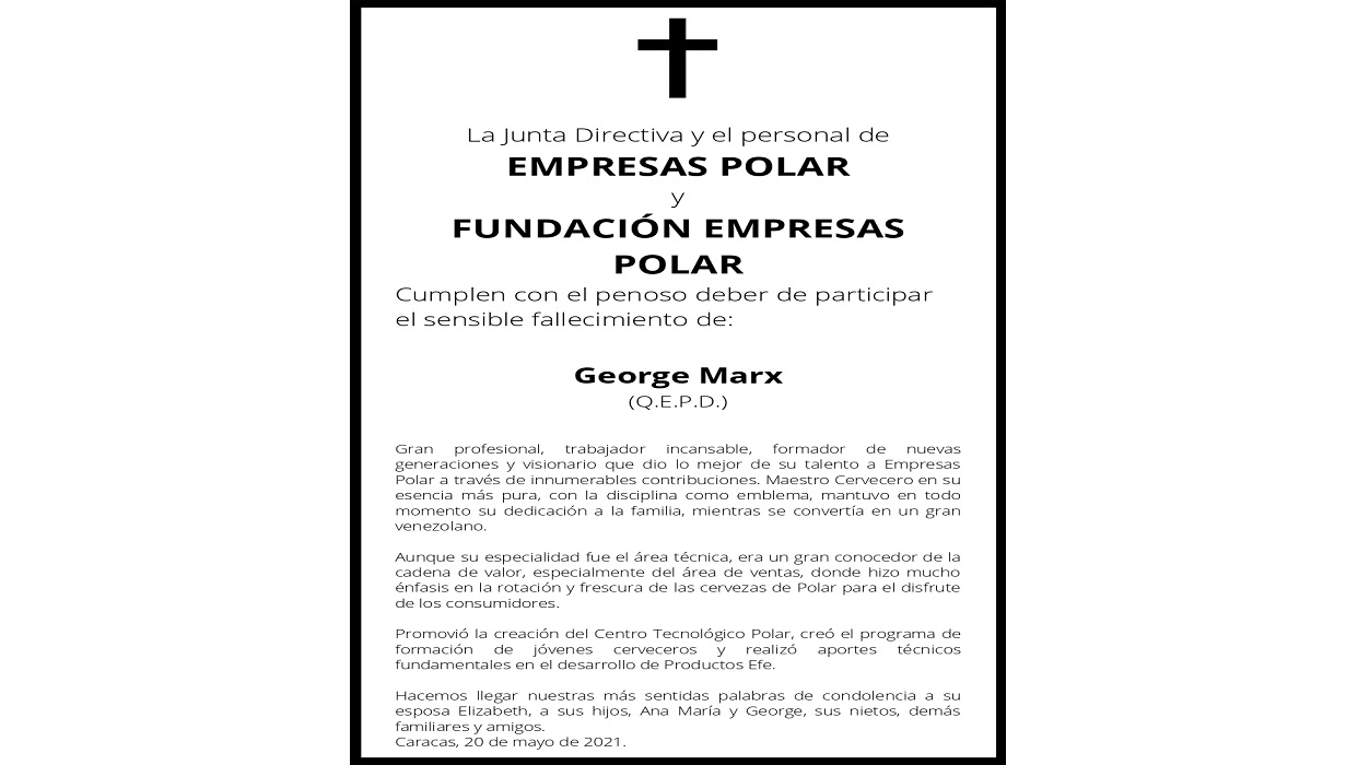 GEORGE MARX (EMPRESAS POLAR)