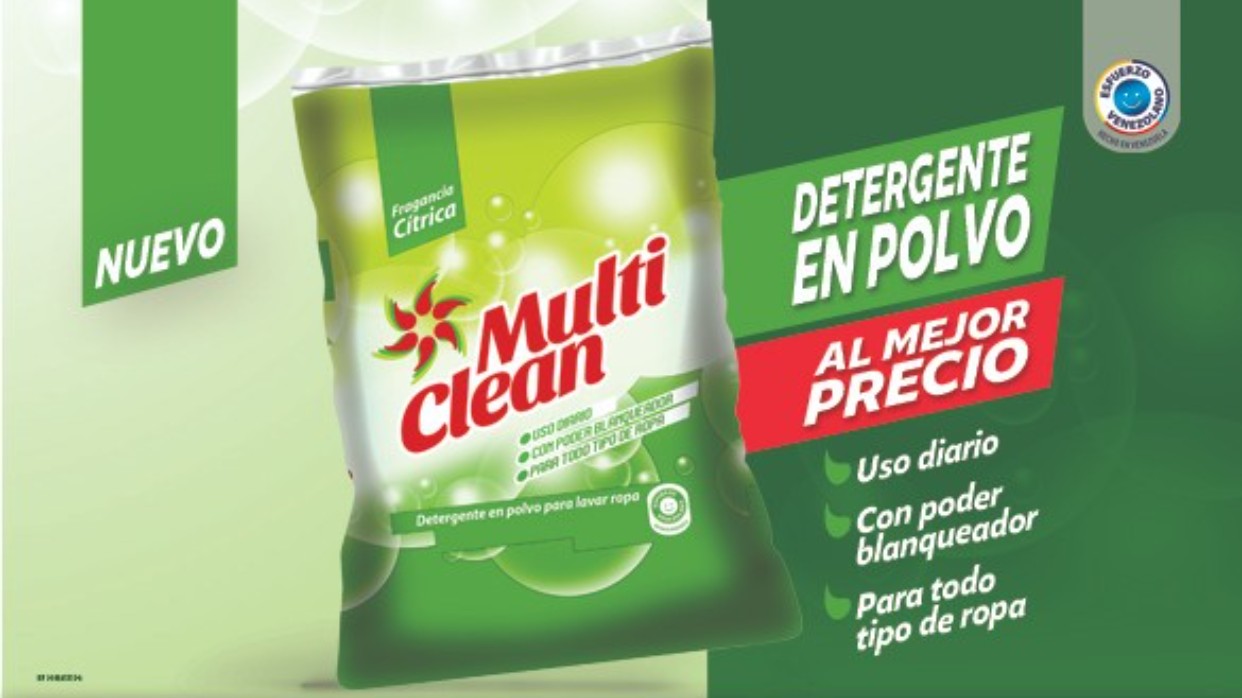 Alimentos Polar lanza al mercado Multi Clean un nuevo detergente en polvo