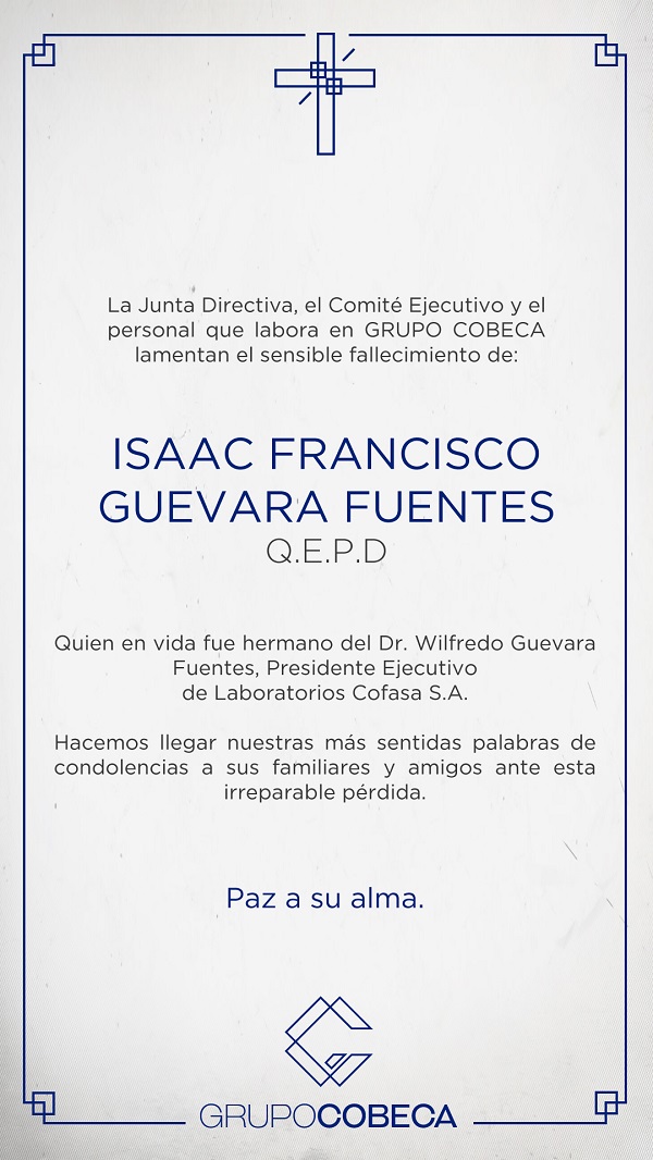 OBITUARIO ISAAC FRANCISCO GUEVARA FUENTES