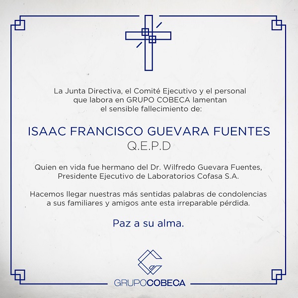 OBITUARIO ISAAC FRANCISCO GUEVARA FUENTES