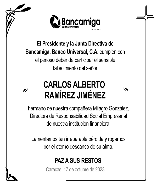 CARLOS ALBERTO RAMÍREZ JIMÉNEZ