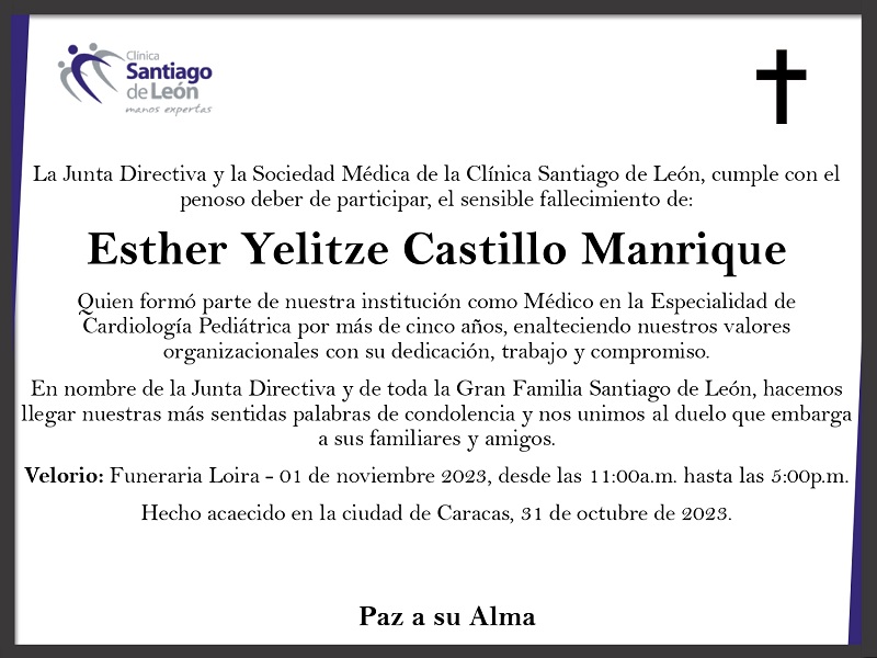ESTHER YELITZE CASTILLO MANRIQUE