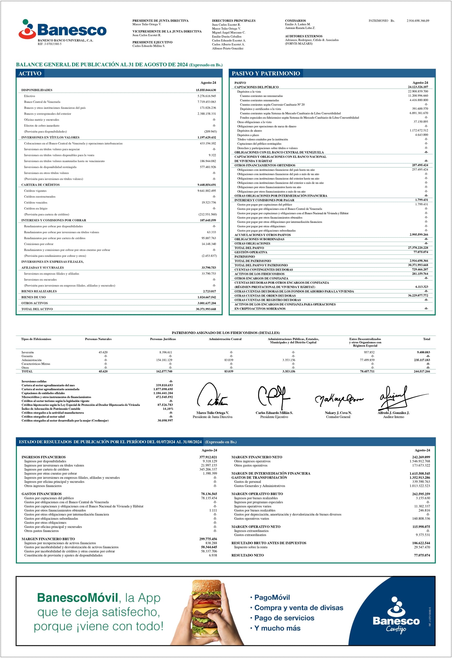 BALANCES AGOSTO 2024