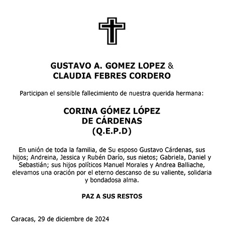 CORINA GÓMEZ LÓPEZ DE CÁRDENAS