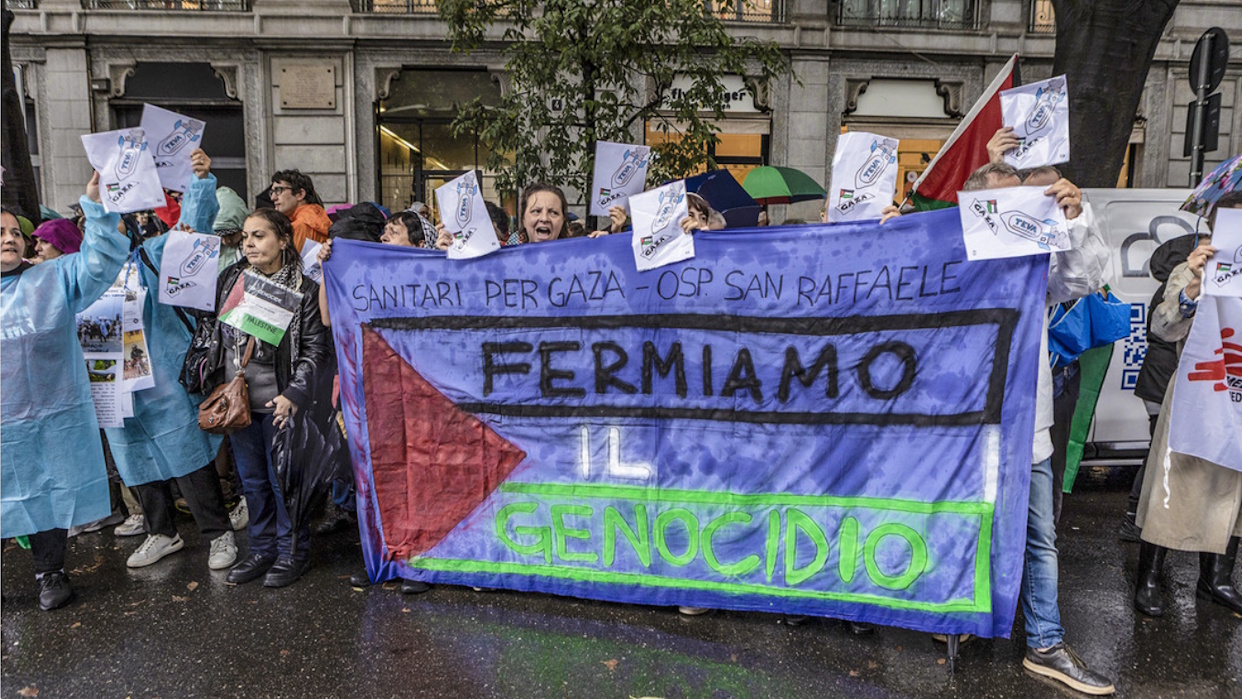 Estallan protestas en Italia a favor del reconocimeinto de Palestina ...