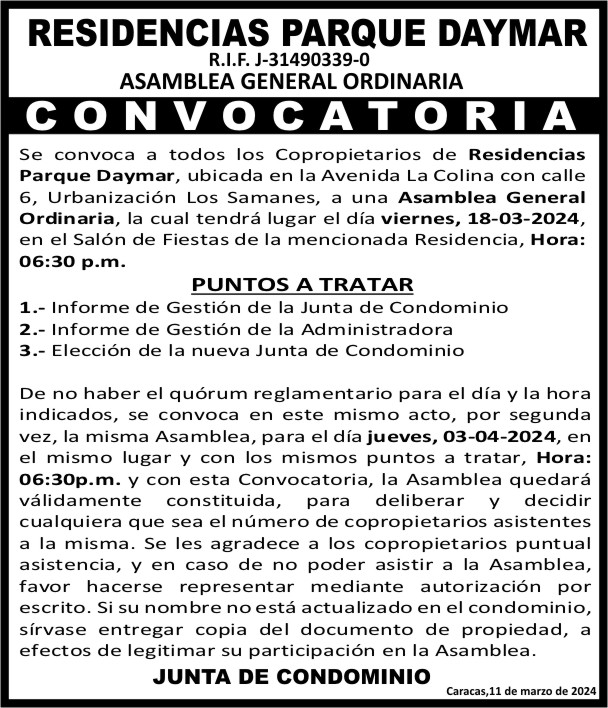 CONVOCATORIA RESIDENCIAS PARQUE DAYMAR