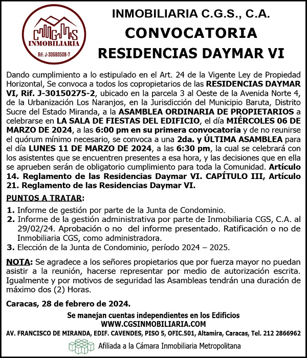 CONVOCATORIA RESIDENCIAS DAYMAR VI